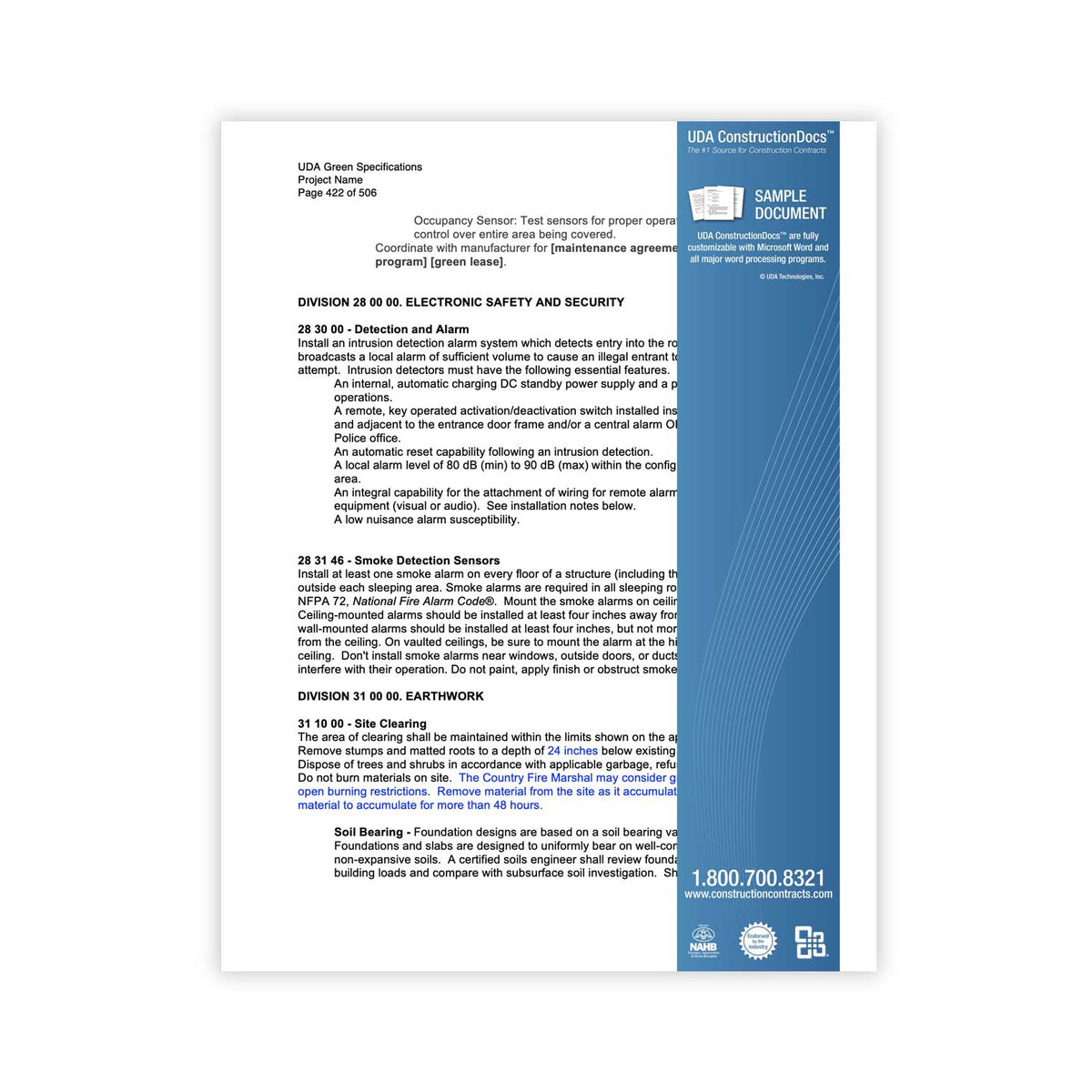 UDA ConstructionDocs™ Green Developer Specs 2024 – UDA Technologies